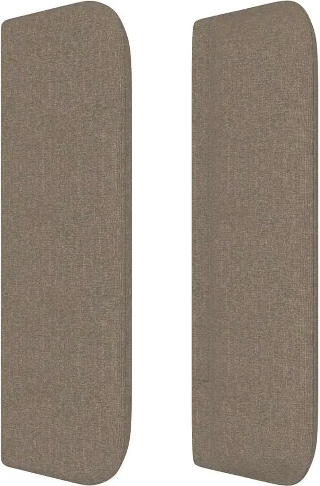 Čelo postele typu ušák taupe 203 x 16 x 78/88 cm textil 3119032