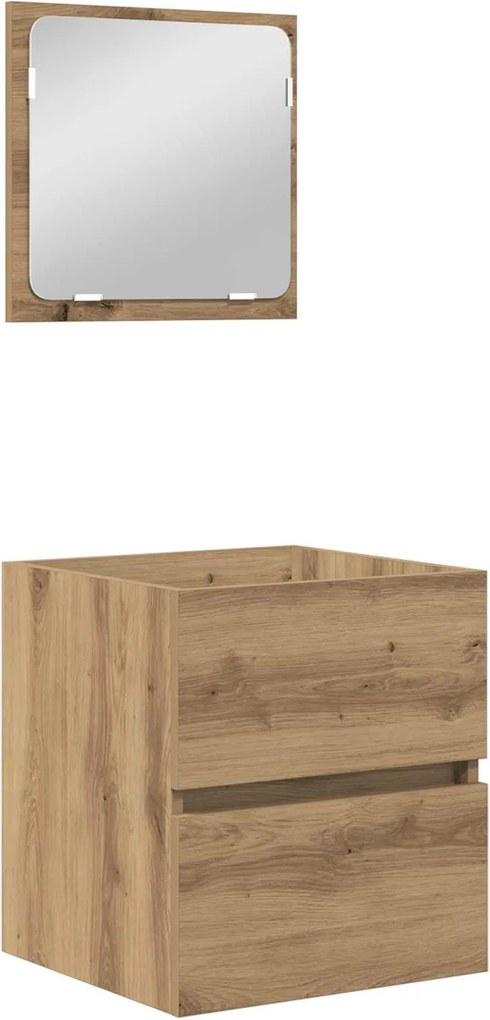 Sada koupelnového nábytku 2 ks Ťuhýk dub a bílá 42 x 39 x 45 cm 3393512