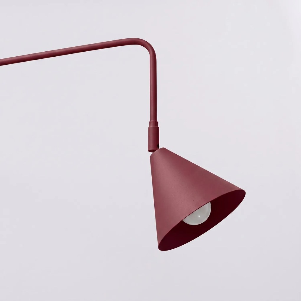 Sollux Lighting Nástěnné svítidlo NOX bordó