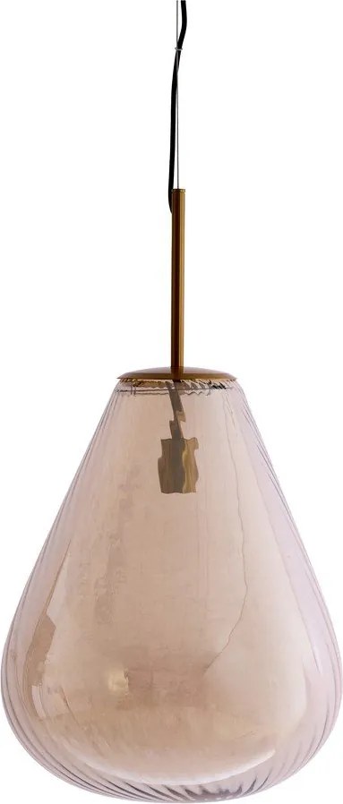 Jantarové závěsné svítidlo se skleněným stínidlem Leona – Light & Living