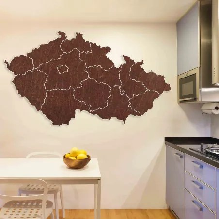 Dřevěná puzzle nástěnná mapa Česká republika | SENTOP M002