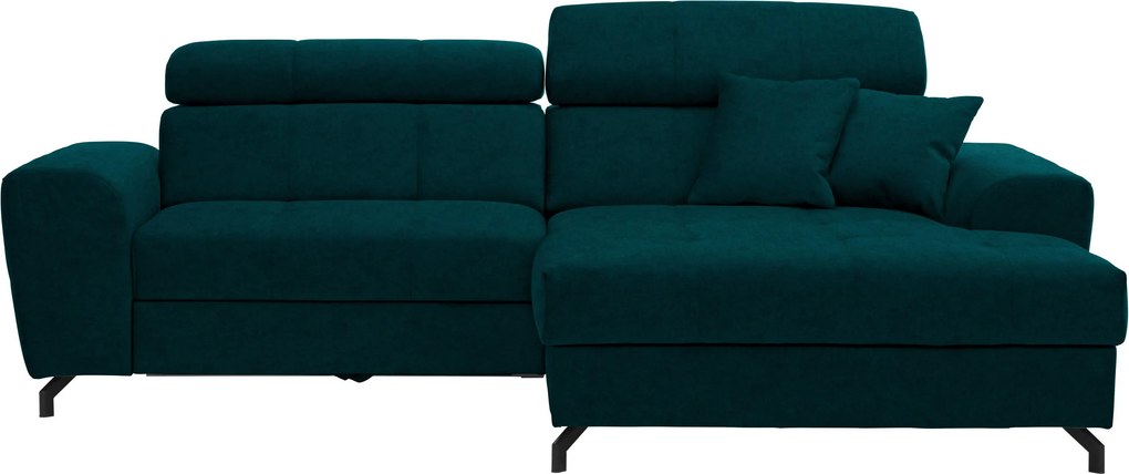 XXXLutz ROHOVÁ SEDAČKA, textil, petrolej Carryhome - Sedací soupravy - 000812004411