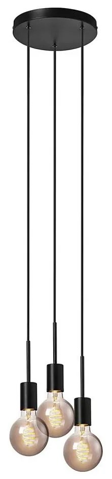 Nordlux - Lustr na lanku PACO 3xE27/25W/230V černá