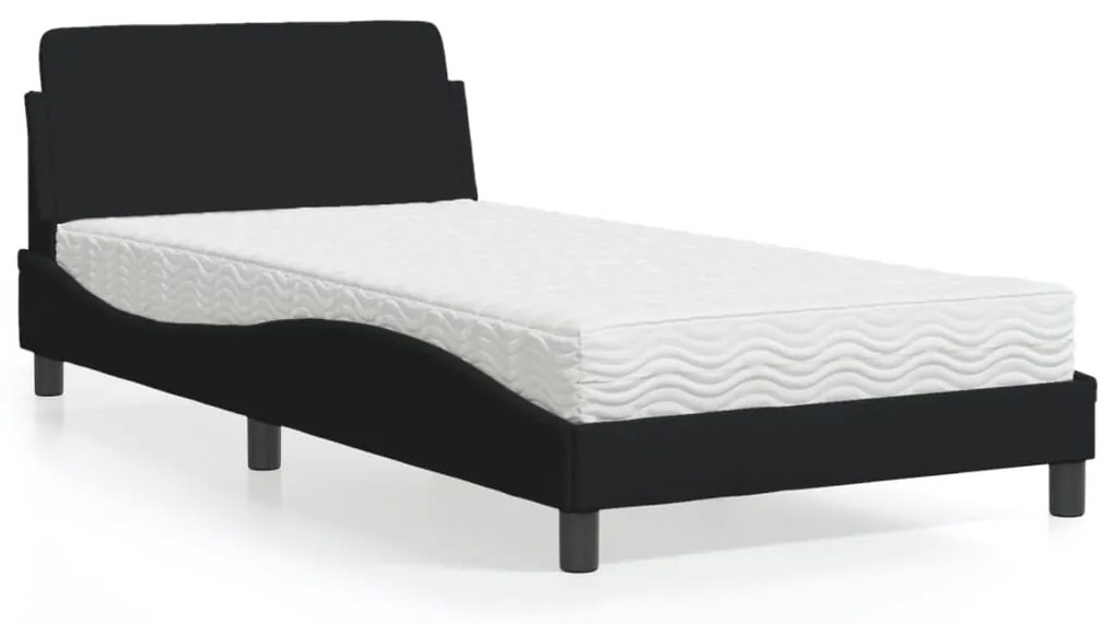Postel s matrací Dover černá 100 x 200 cm textil 3208346