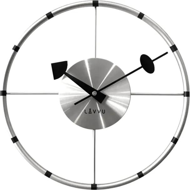 Stříbrné kovové designové hodiny LAVVU COMPASS LCT1100
