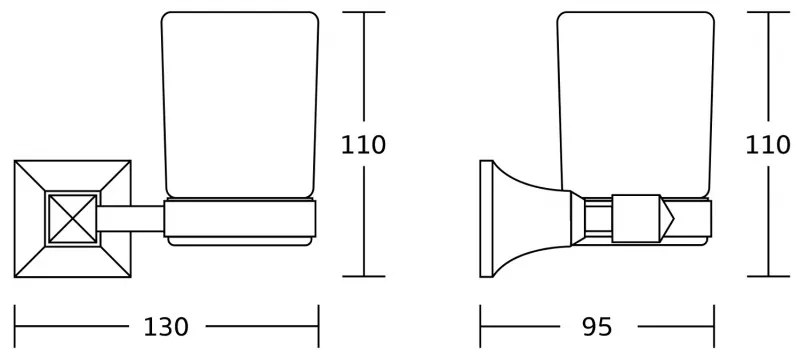 Mexen příslušenství, Dalia držák na kartáček, černá, 7017338-70