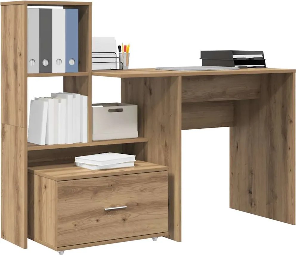 Stůl Artisanový dub Kompozitní dřevo 131,5 x 50 x 106,5 cm 3337272