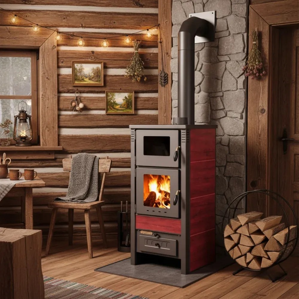 PRO-TERMO Krbová kamna TAURUS CERAMIC - červená