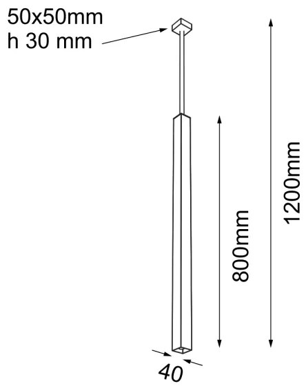 Shilo 5701 - Lustr na tyči DOHA 1xGU10/15W/230V černá