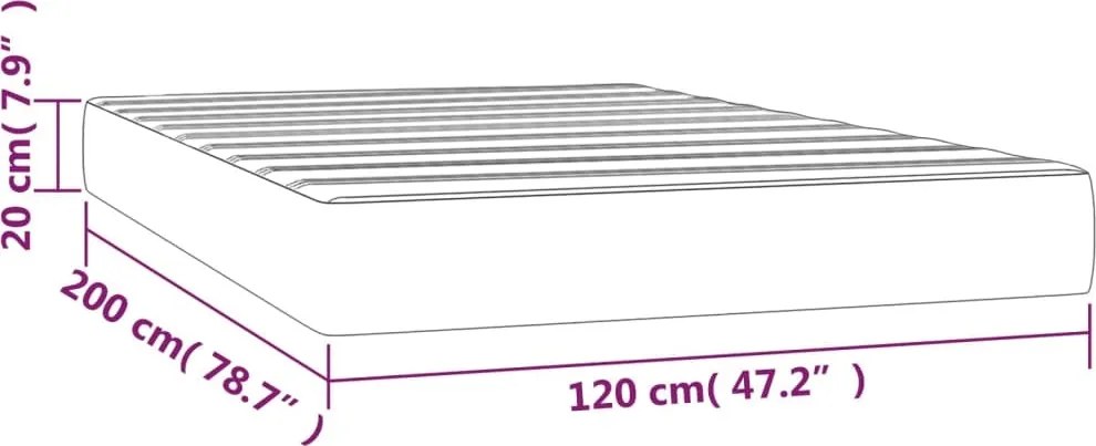 vidaXL Taštičková matrace 120 x 200 x 20 cm samet [347772] Barva: Černá