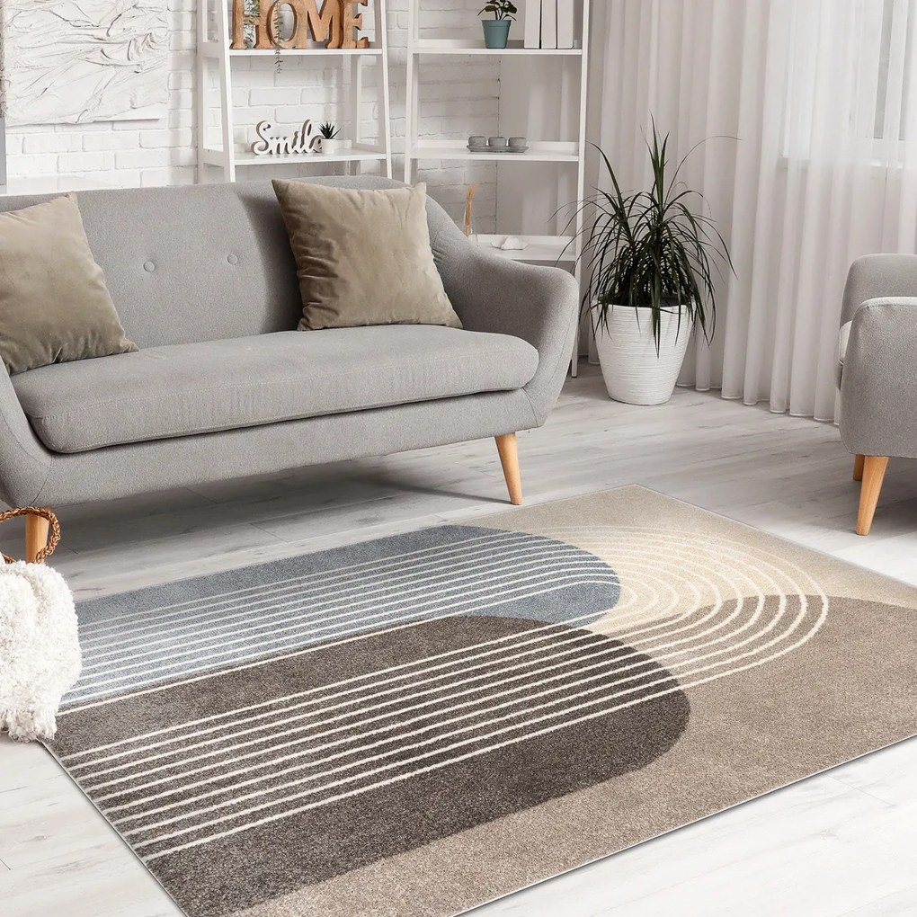 Dywany Łuszczów, Kusový koberec Fusion 0810 beige/brown, 120x170, vícebarevná, kancelář