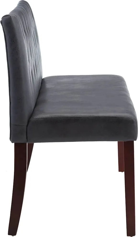 Lavice 148,5 cm šedá umělá semišová kůže 288572