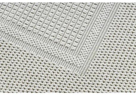 koberec TIMO 5979 SISAL venkovní rám bílý velikost 160x220 cm | krásné koberce cz