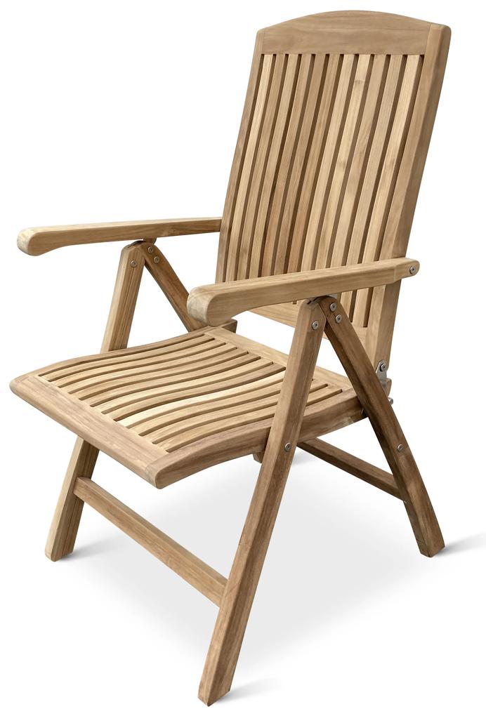 Nábytek Texim Nábytek Antonio America I. polohovací dřevěná židle teak Funkce: Skládací, Polstrování: Bez polstru, Područky: S područkami