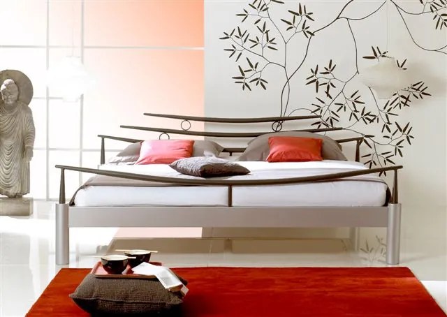 Nábytek ATIKA s.r.o. Kovová postel SHANGHAI Povrchová úprava: na přání dle RAL, Rozměr: 200 x 200 cm