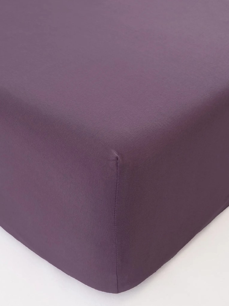 MK Lůžkoviny Jersey prostěradlo Classic 160 x 200 cm – ametystová