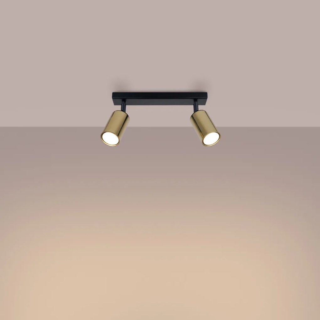 Sollux Lighting Stropní svítidlo WINX 2 Černá/zlaté