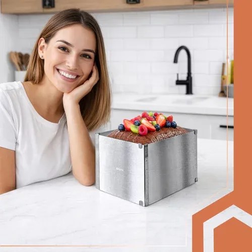 Nastavitelná obdélníková forma na dort 20–38 × 24–45 cm, výška 15 cm