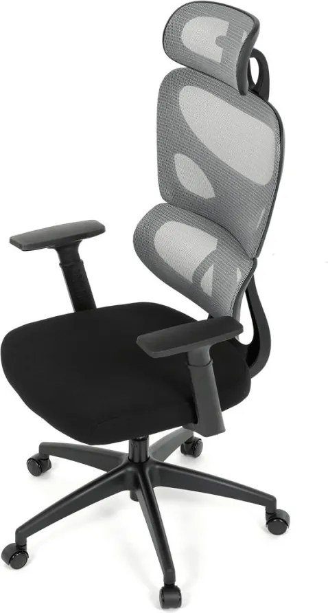 Kancelářská židle KA-K2080 GREY, houpací mechanismus, šedá (69 x 62) cm