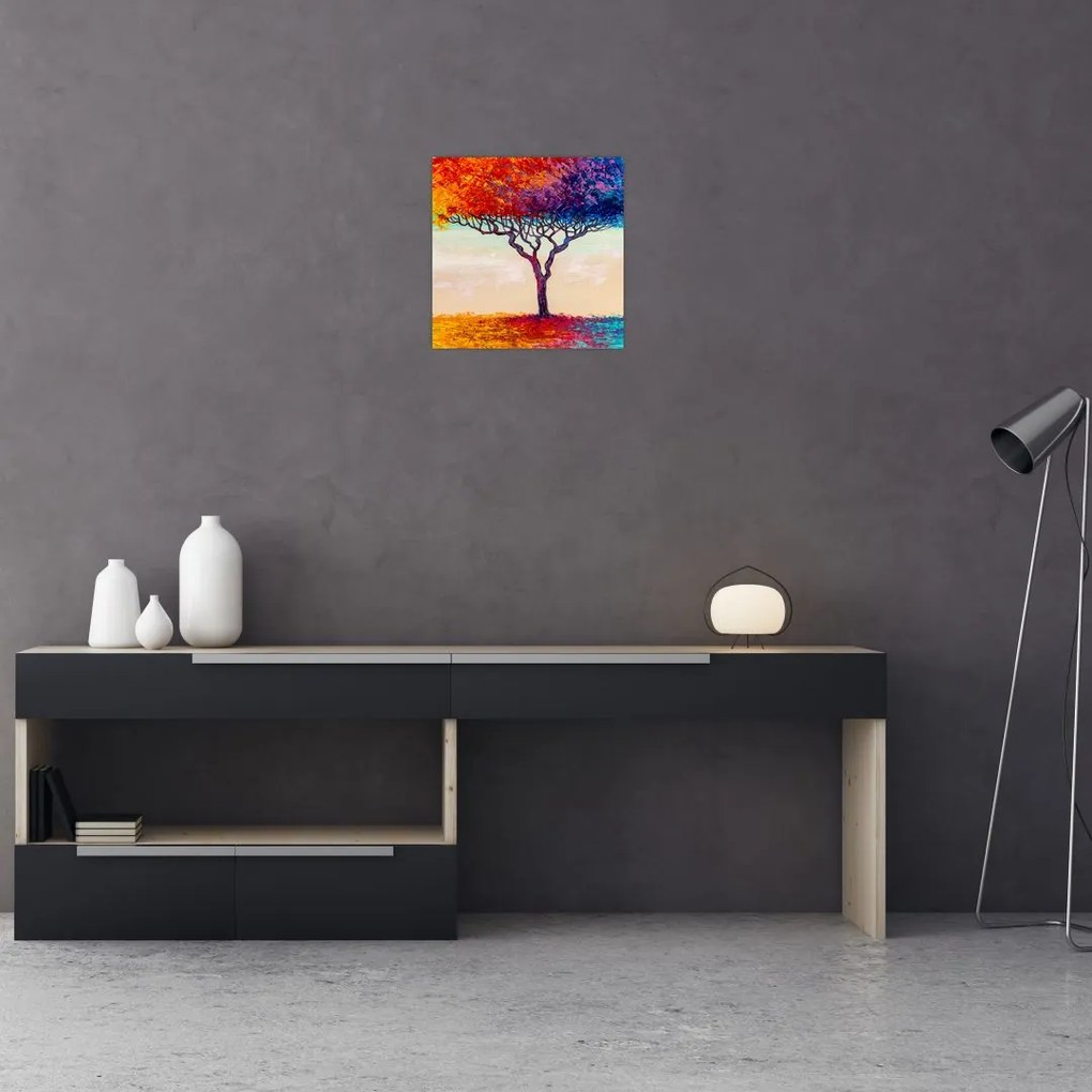 Obraz malovaného stromu (30x30 cm)