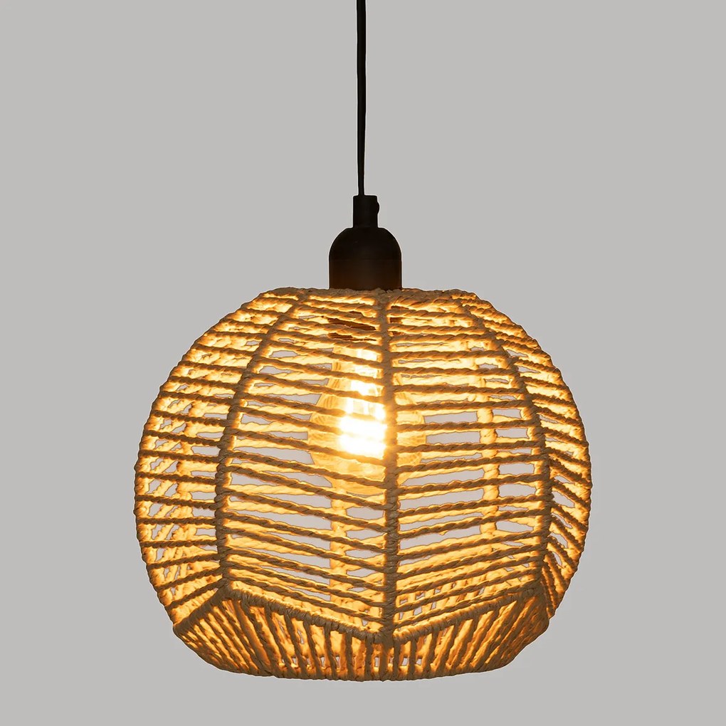Visící lampa CAREN se stínítkem z pleteniny, Ø 24 cm