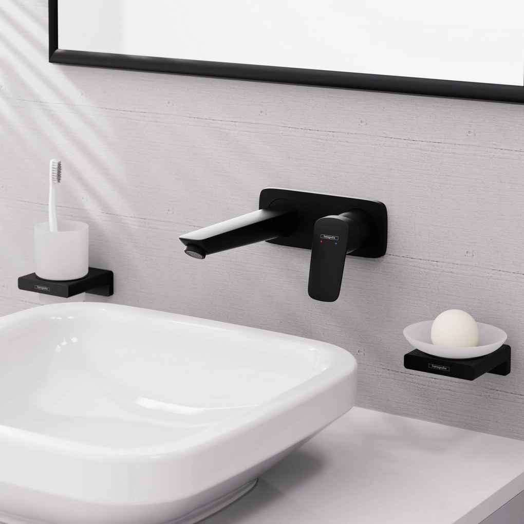 Hansgrohe Logis, umyvadlová baterie pod omítku, výtok 195 mm, černá matná, HAN-71220670