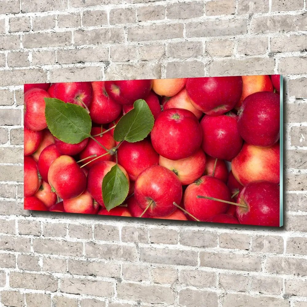 Wallmuralia Foto obraz sklo tvrzené Červené jablko 140x70 cm