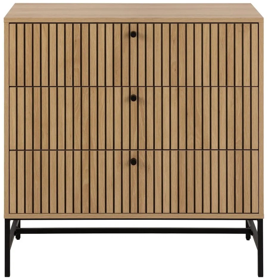 Komoda v dekoru dubu v přírodní barvě 81x80x40 cm Albany – Actona