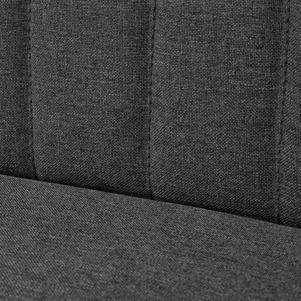 Pohovka textil 117 x 55,5 x 77 cm tmavě šedá 244071