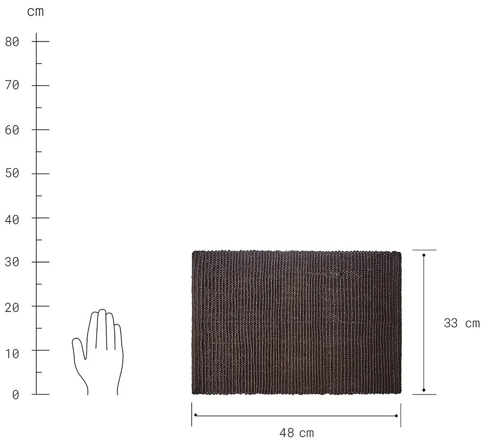 Butlers FARMHOUSE Prostírání 48 x 33 cm - antracitová