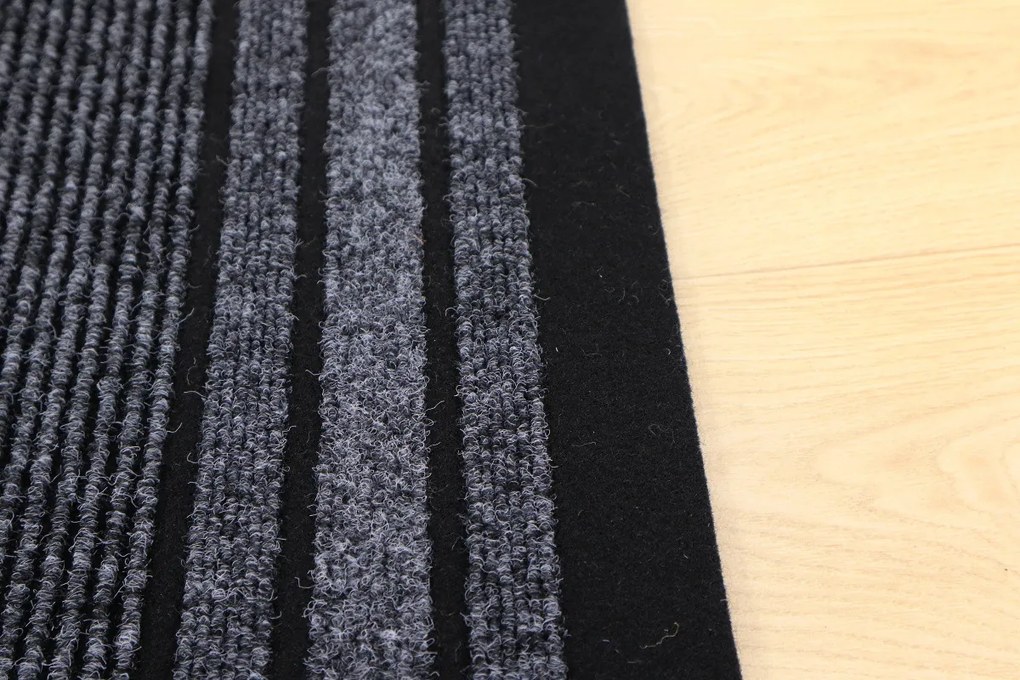 Spoltex, Protiskluzový běhoun na míru Rekord 802 šedá, šíře 100 cm, šedá, chodba / předsíň