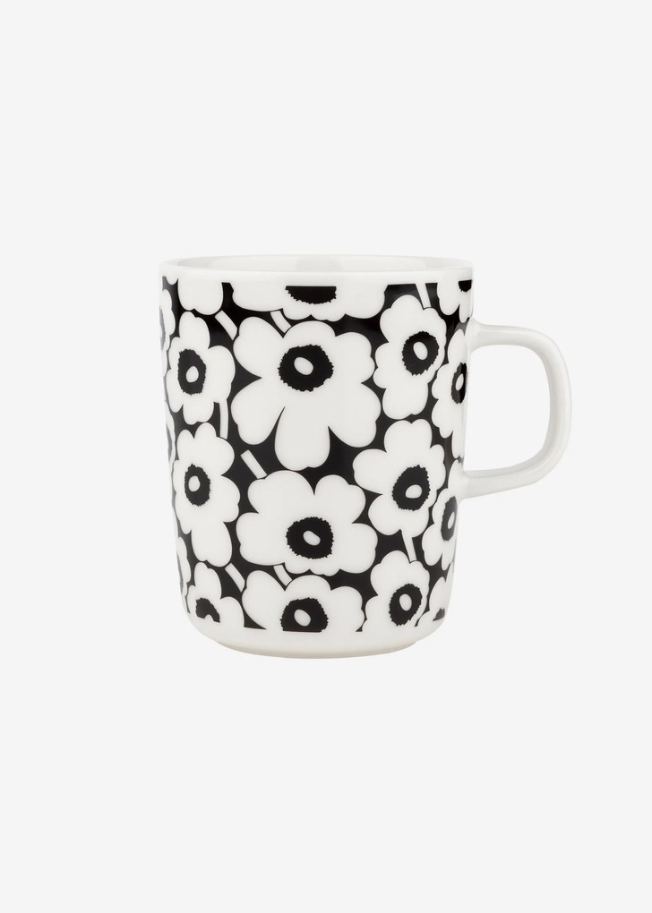 Marimekko Hrnek Oiva Pikkuinen Unikko 250ml černý