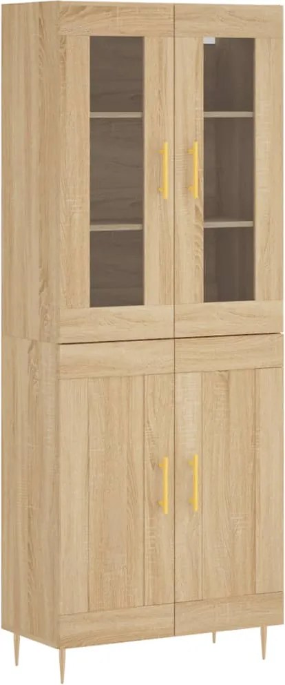 Skříň highboard dub sonoma 69,5 x 34 x 180 cm kompozitní dřevo 3198332