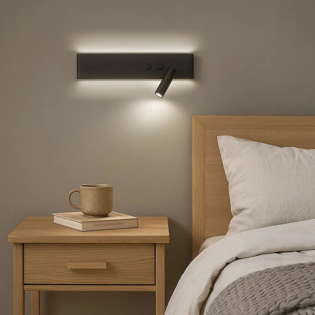 Nástěnné LED svítidlo Resort R, 1x LED 10+3w, 4000k, (možnost polohování), b