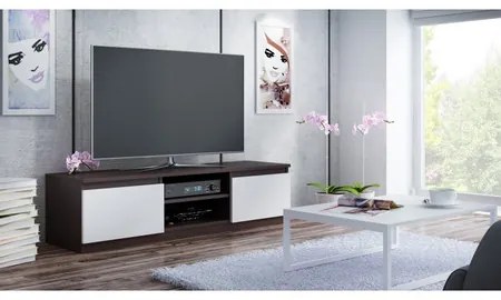 TV stolek LCD 140 cm wenge/bílá