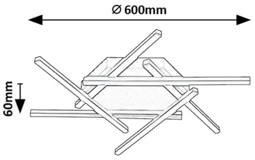 Rabalux 71365 - LED Přisazený lustr SEVERINE LED/40W/230V 3000K