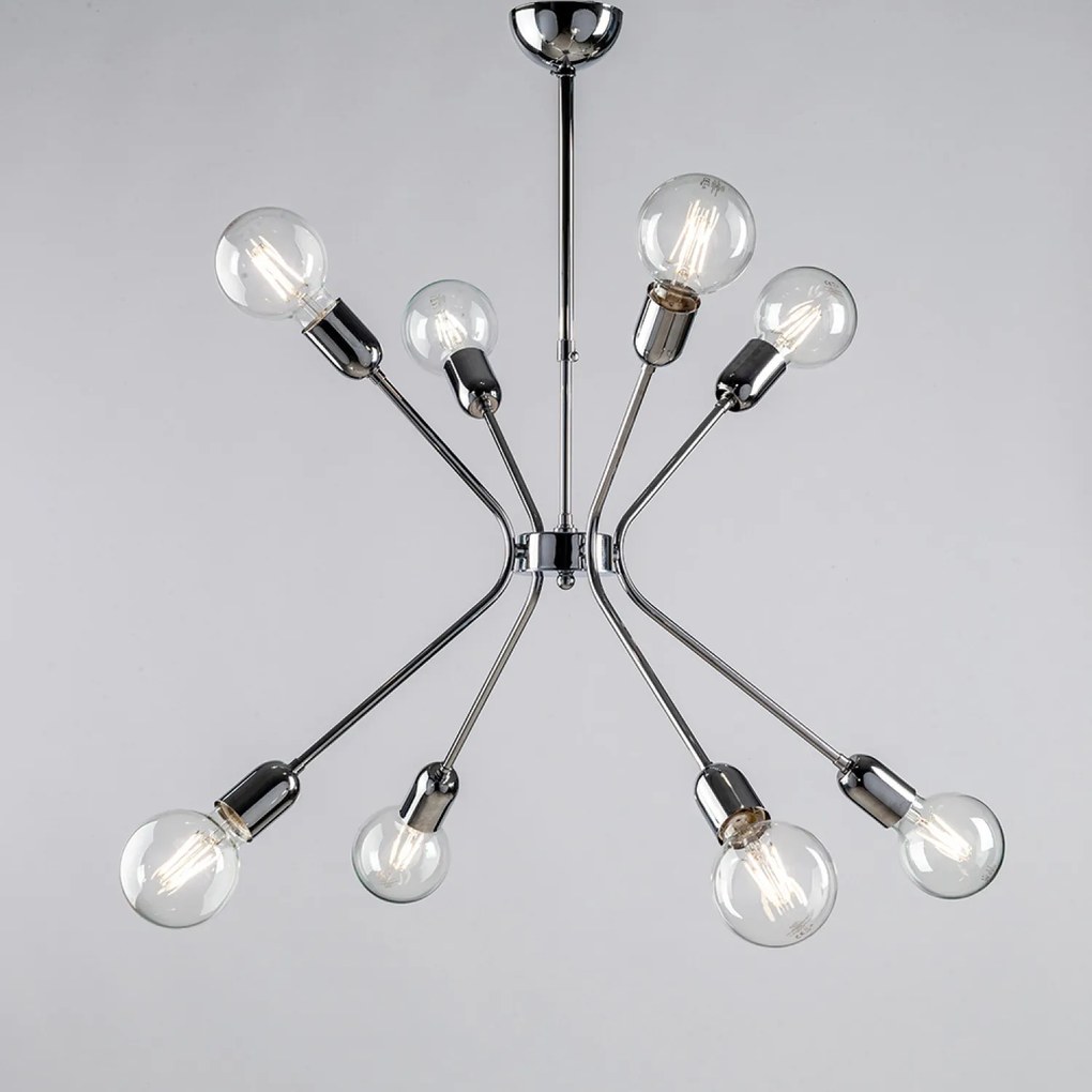 Light for home - Závěsné svítidlo BL222-8-CR Bpm, 8 X 60 Watt Max, chrome, 8 X 60 W, E27, Chrom