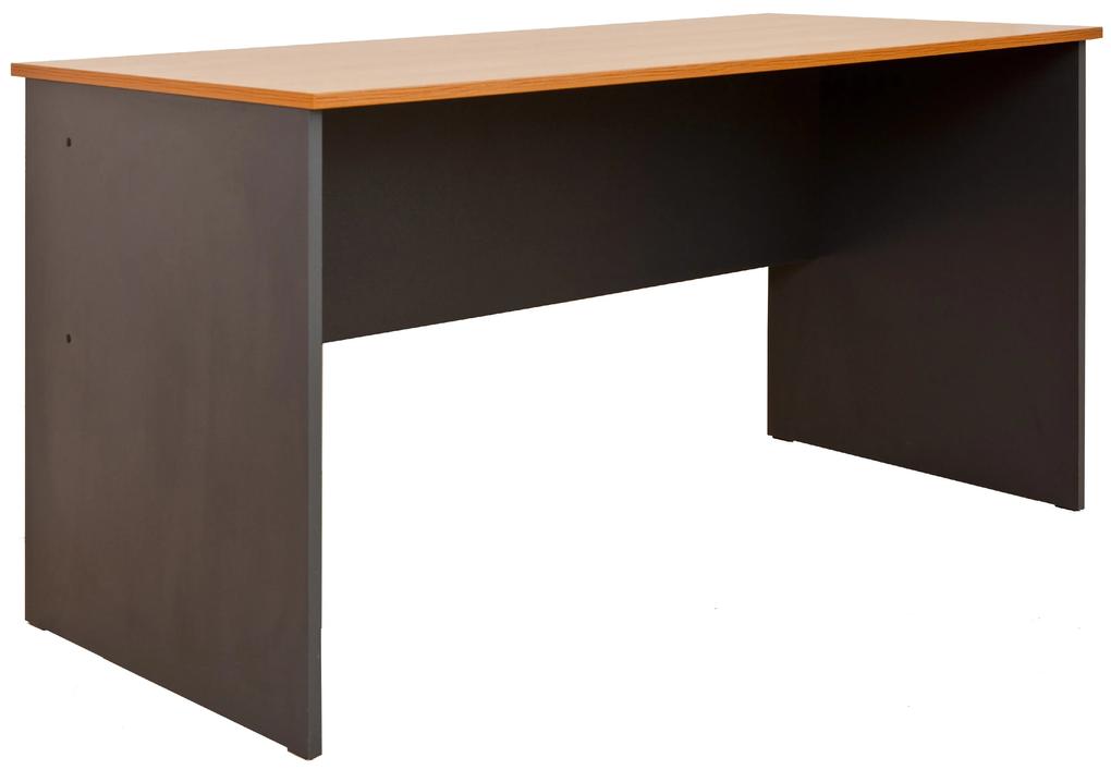 Kancelářský stůl Rondo 2 120 cm, antracit/třešeň