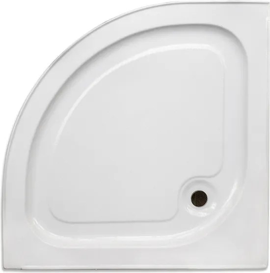Roltechnik Outlet Čtvrtkruhový sprchový kout AVILES + vanička Varianta: rozměry: 90x90 cm - (AVILES/90x90 - 4000661), Barva profilů a typ výplně: profily: bílá, výplň: transparent