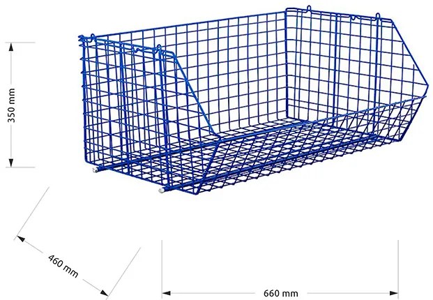 FEROPLAST spol. s.r.o Průmyslový úložný koš KS6 660x460x350 mm, stohovatelný