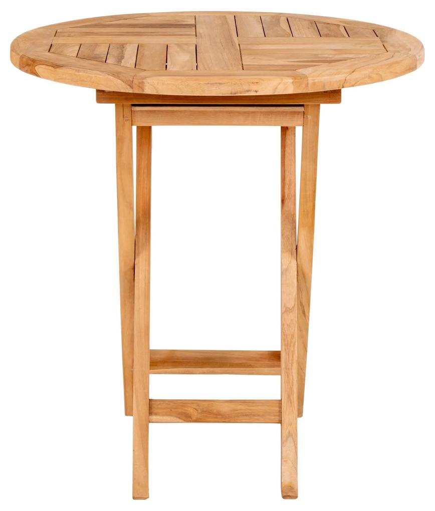House Nordic Odkládací stolek z teakového dřeva, přírodní, Ø70x75 cm