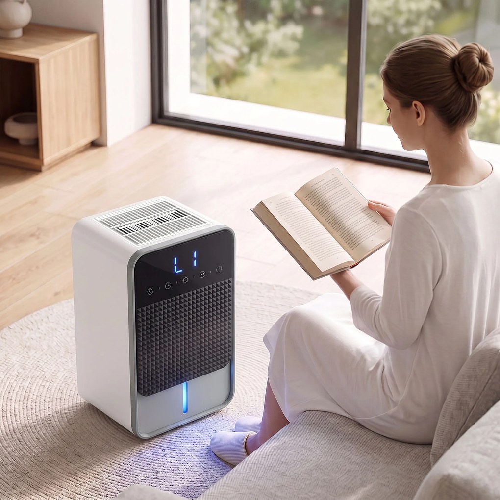 HOMCOM odvlhčovač 0,4 l/den pro 15 m², černý