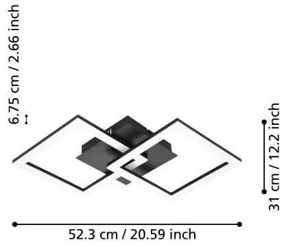Eglo 900316 - LED Stmívatelné stropní svítidlo PARANDAY-Z LED/21,5W/230V