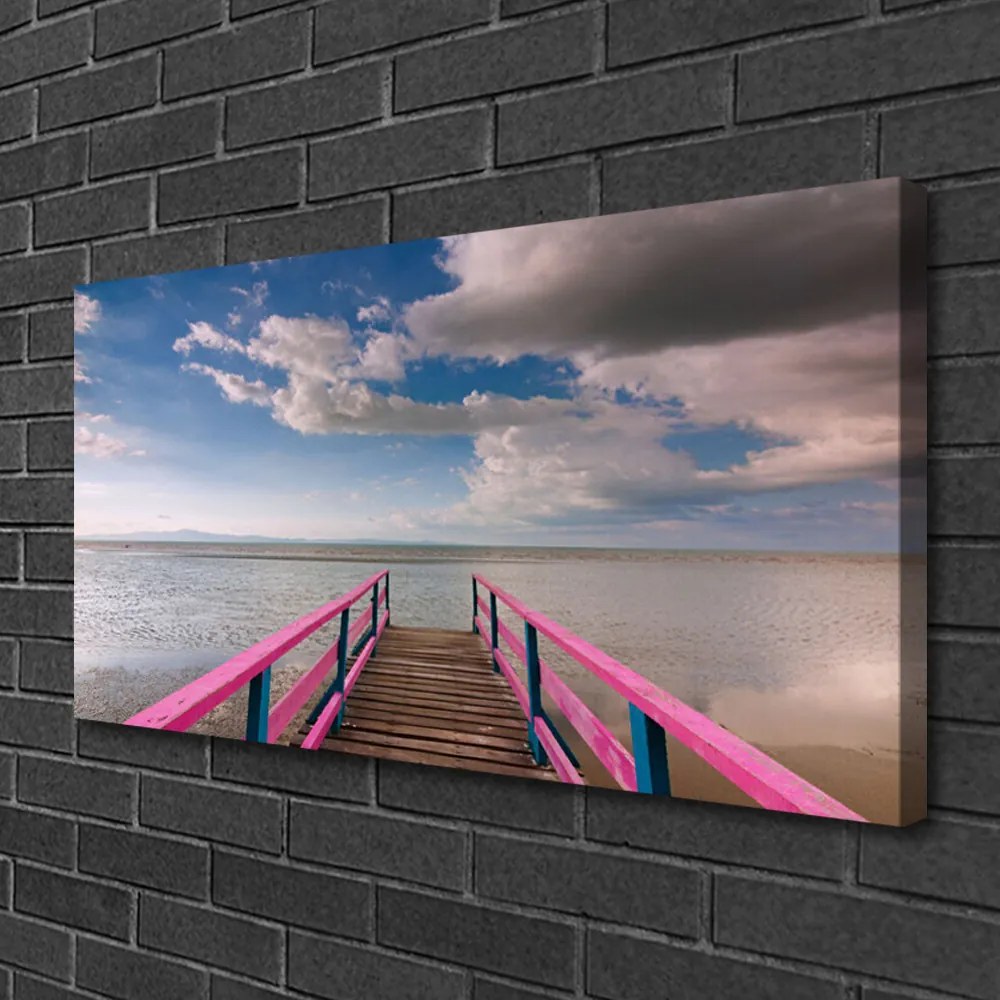 Obraz na plátně Most Moře Architektura 125x50 cm