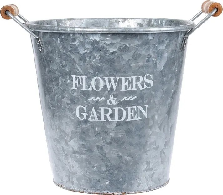 Pozinkovaný květináč Flowers &amp; Garden 25 cm