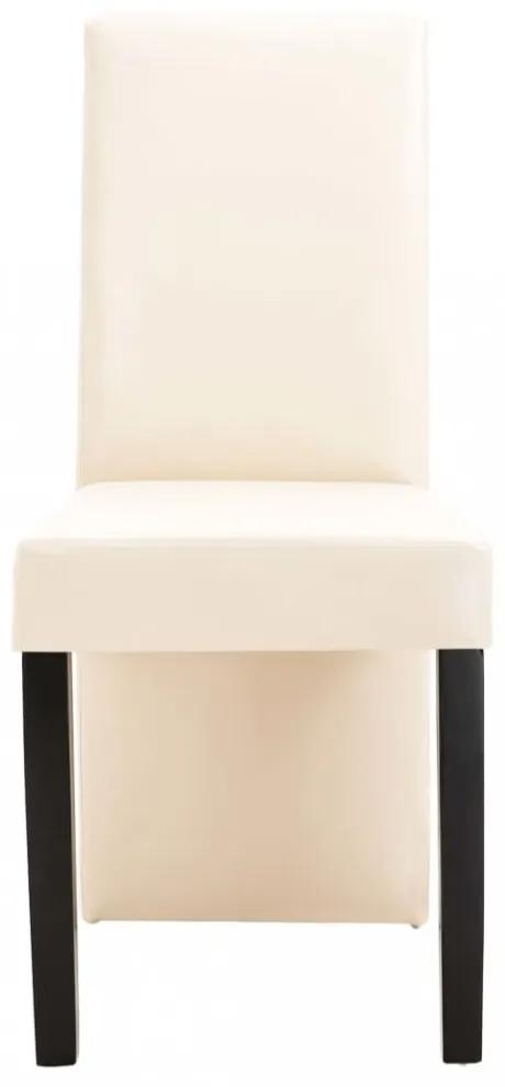 Jídelní židle 2 ks umělá kůže / dřevo Dekorhome Černá