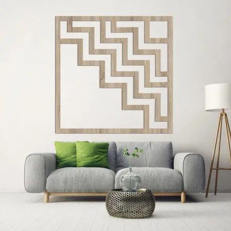 Geometrická dřevěná dekorace na zeď | Moderní design | SENTOP HDF0397-A