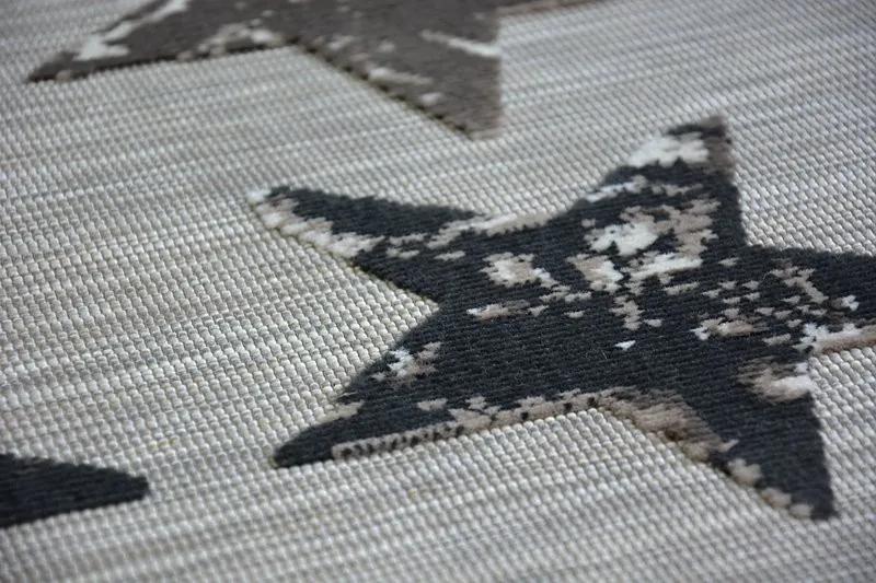Kusový koberec LISBOA 27219/975 hvězda hnědý