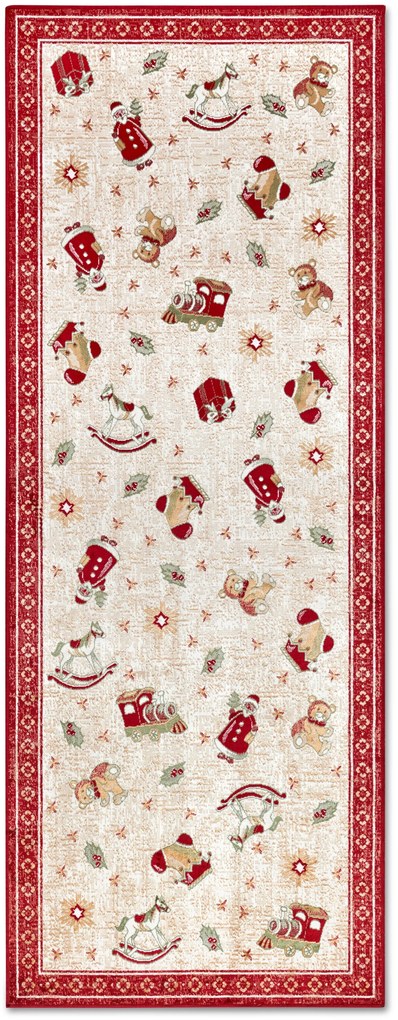 Villeroy & Boch Koberec běhoun Toy's delight se střiženým vlasem 106217 Red, Multicolor, 80x200, červená, obývací pokoj