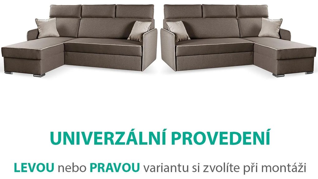 Sedací souprava FIT | 205x164 | LEVÁ i PRAVÁ | tmavě hnědá | POSLEDNÍ KUS